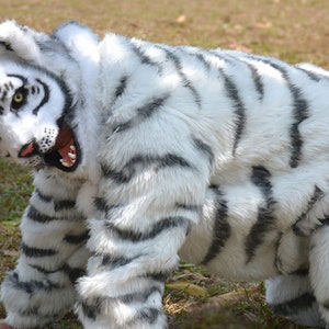 White Tiger Furry Full Suit With Head Tail Clothes and Paw - Etsy Canada