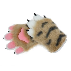 Furrysuit Tiger Hands, Foot Paws, Tail and Headdress Set Tiger Cosplay ...