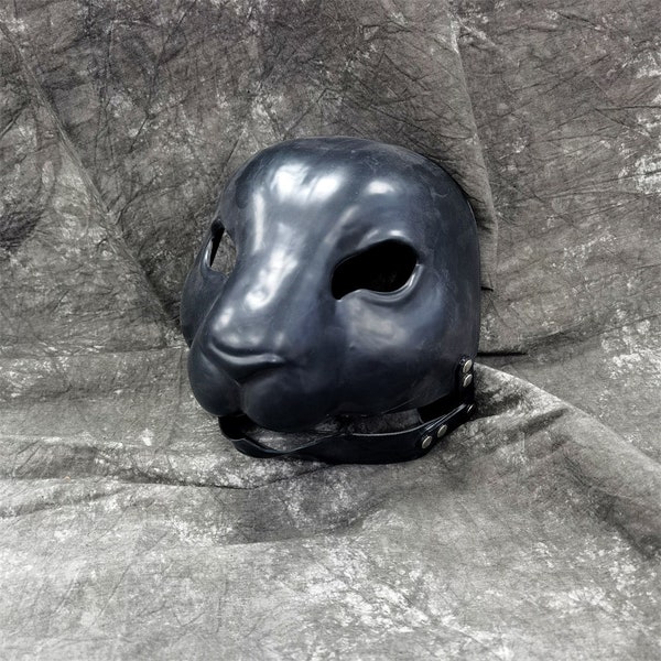 Furry Bunny Head Mask - Etsy