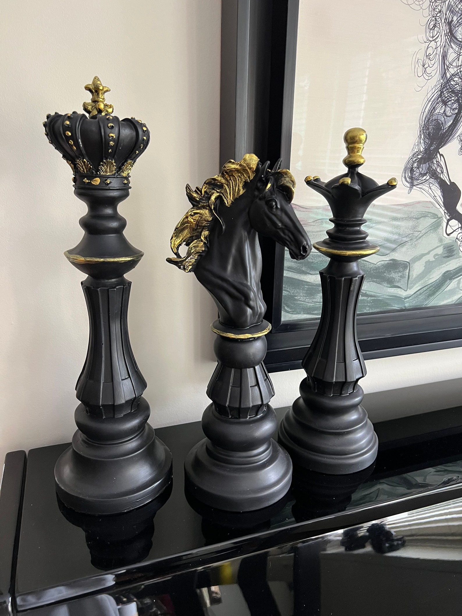 Chess Set Sculpture Handmade Art Handmade Sculpture Giant - Etsy