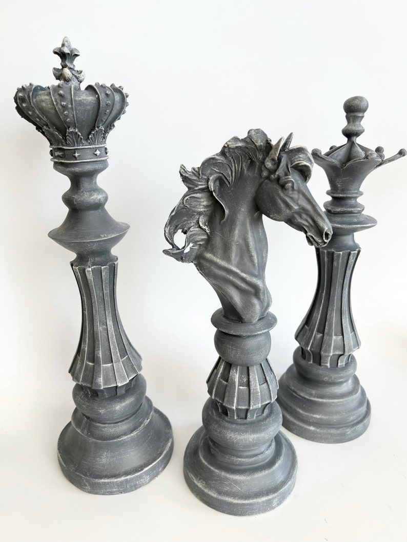 Chess Set Sculpture, Handmade Art, Handmade Sculpture, Giant Chess Set ...