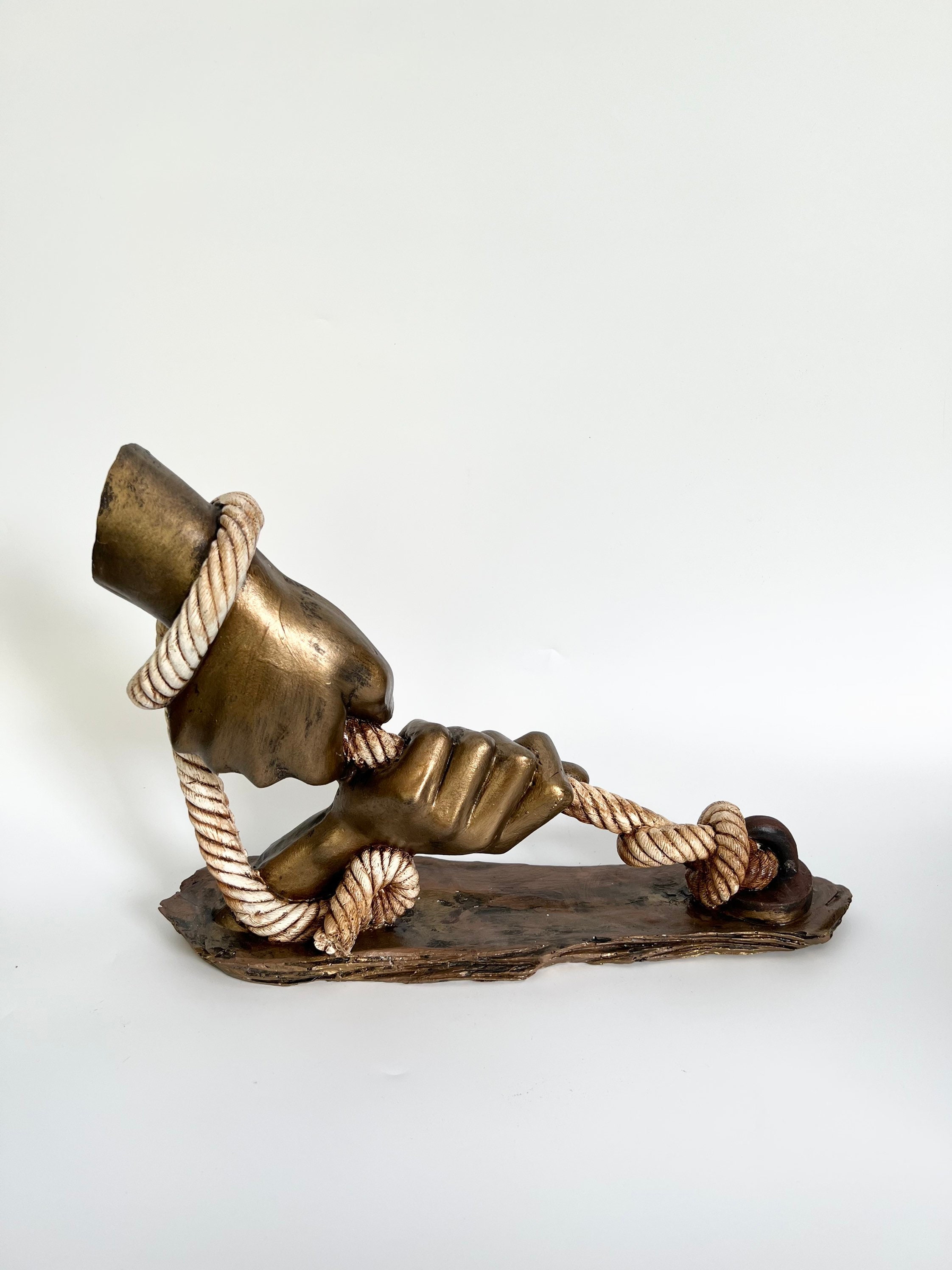 Rope Holding Hand Statue, Hand Wrapped in Rope Sculpture, Sailor Statue ...