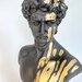 Large David Black Sculpture Statue, Black With Gold Streak Sculpture ...