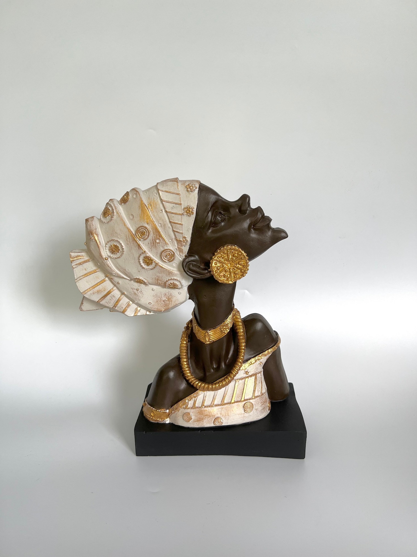 African Woman Statue Afro Woman Sculpture Face Sculpture - Etsy