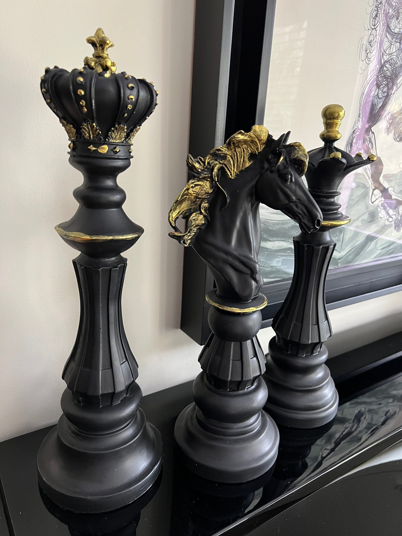 Chess Set Sculpture Handmade Art Handmade Sculpture Giant - Etsy