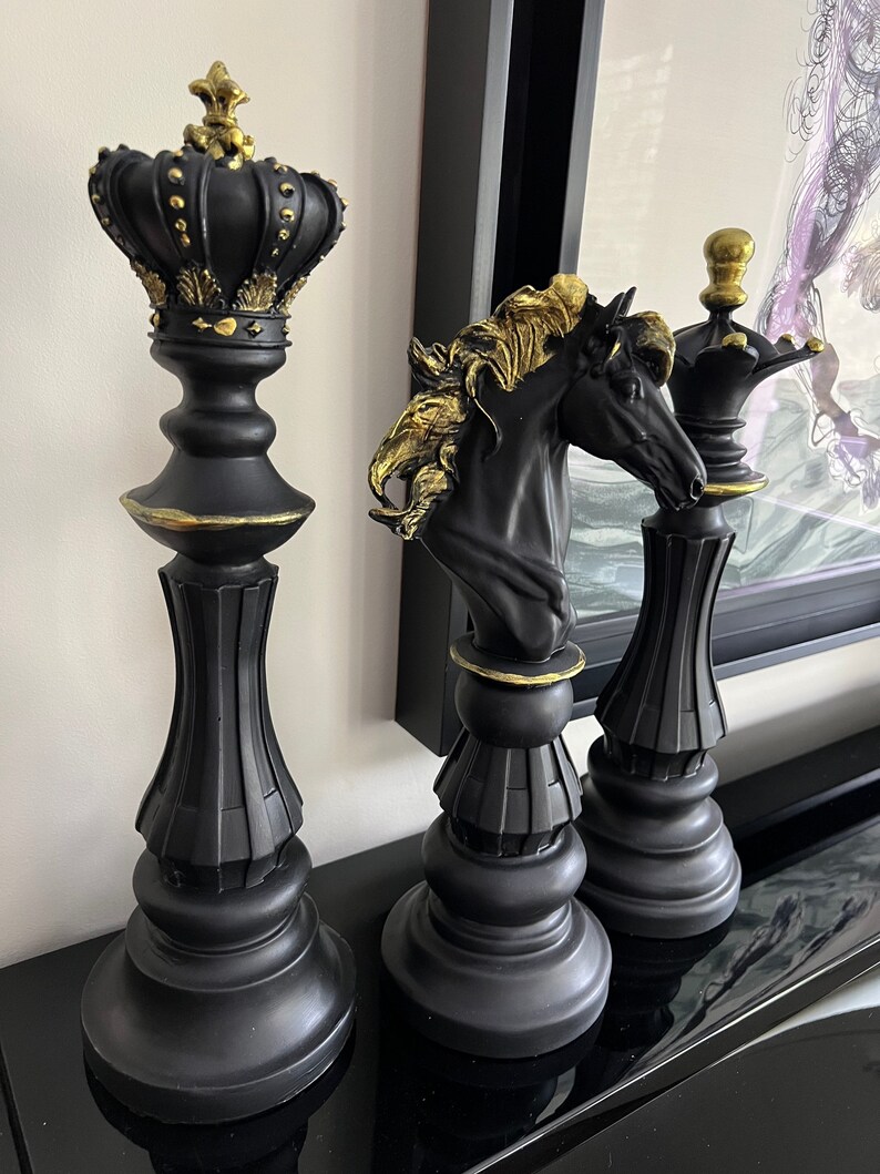 Chess Set Sculpture Handmade Art Handmade Sculpture Giant - Etsy