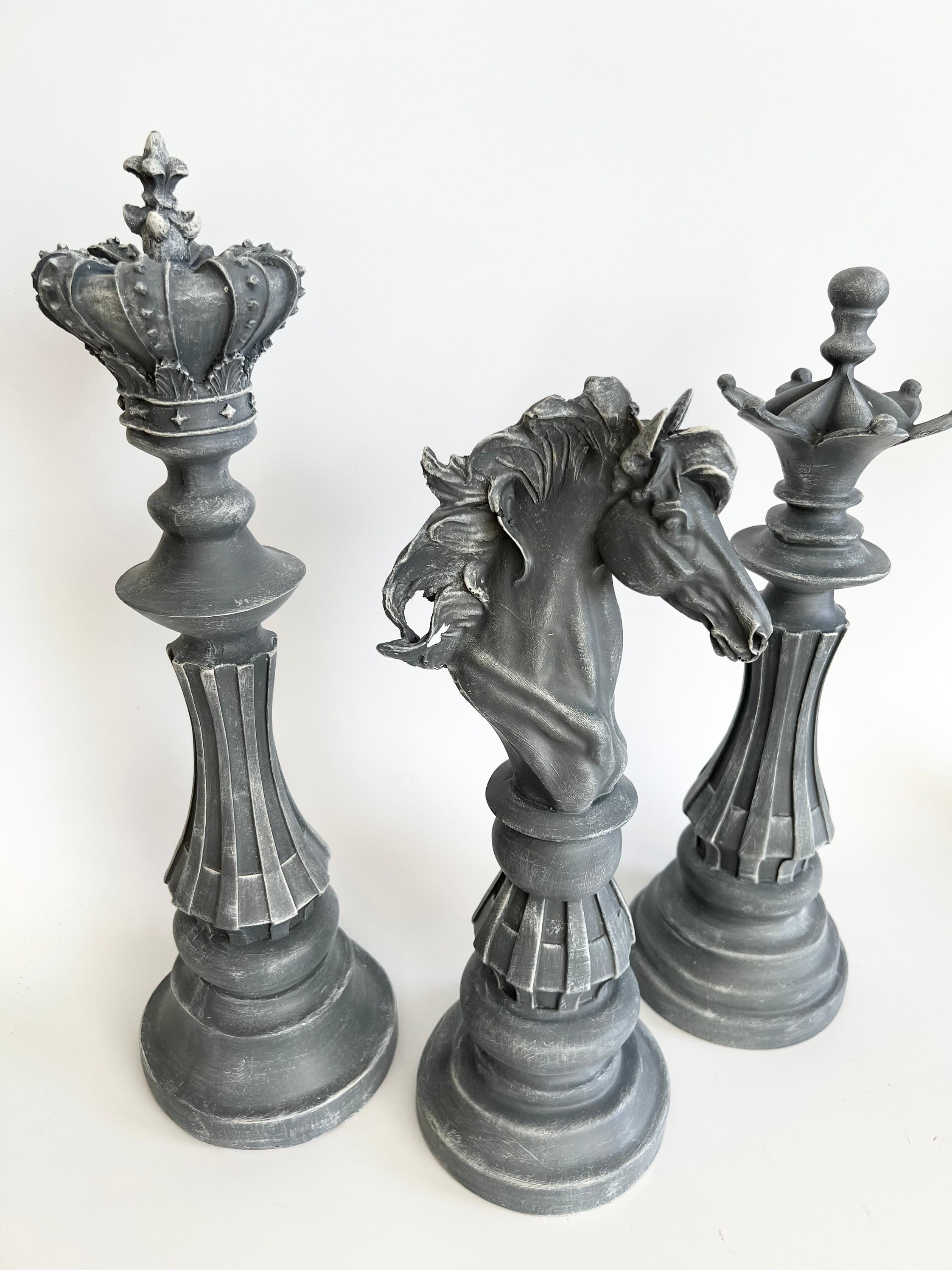 Chess Set Sculpture, Handmade Art, Handmade Sculpture, Giant Chess Set ...