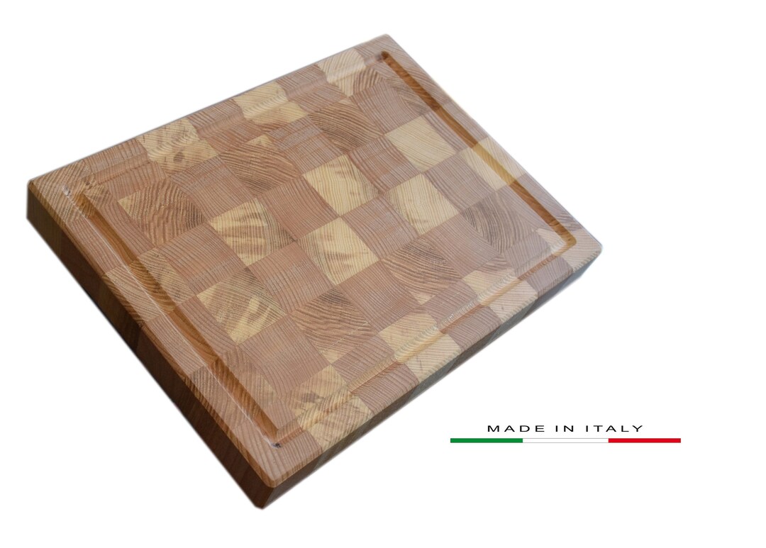 Cube Cutting Board in Solid Beech and Ash Wood - End Grain Cutting ...