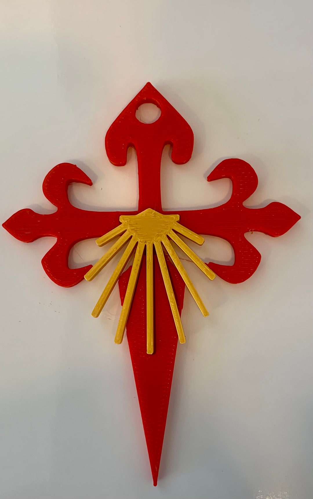 Camino De Santiago Cross and Shell Walking Stick Ornament Camino De ...