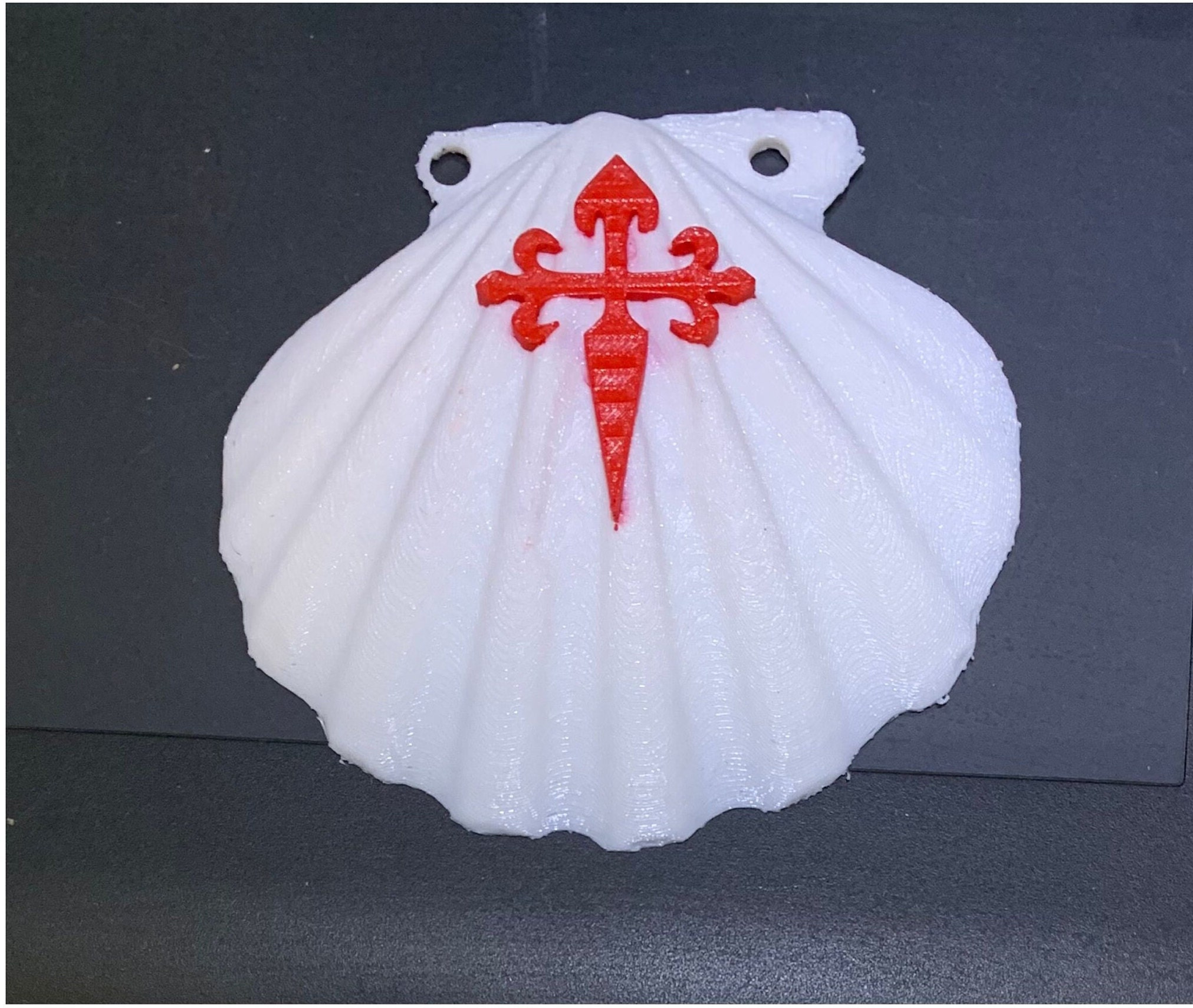 Camino De Santiago Shell With St James Cross . Pilgimage Souvenir.your ...