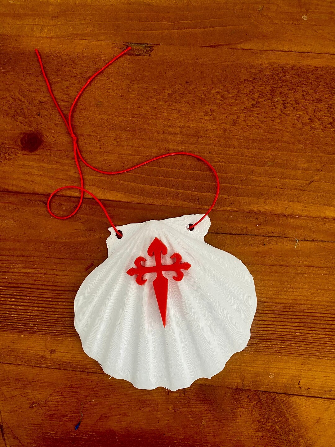 Camino De Santiago Shell With St James Cross . Pilgimage Souvenir.your ...