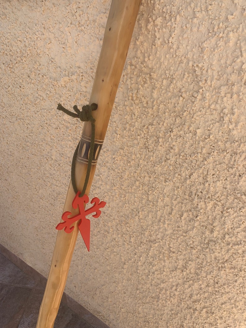 Camino De Santiago Cross and Shell Walking Stick Ornament - Etsy