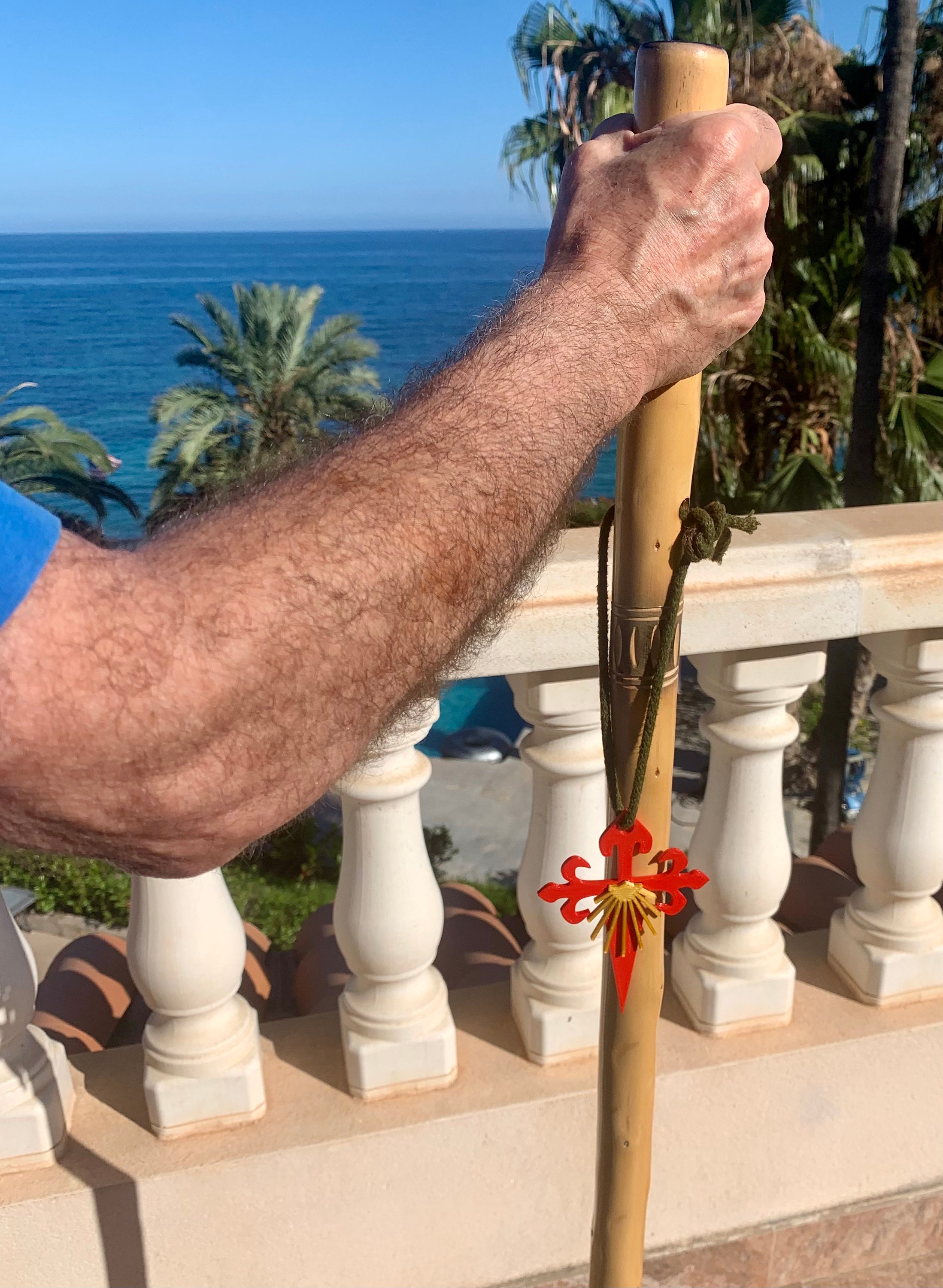 Camino De Santiago Cross and Shell Walking Stick Ornament - Etsy