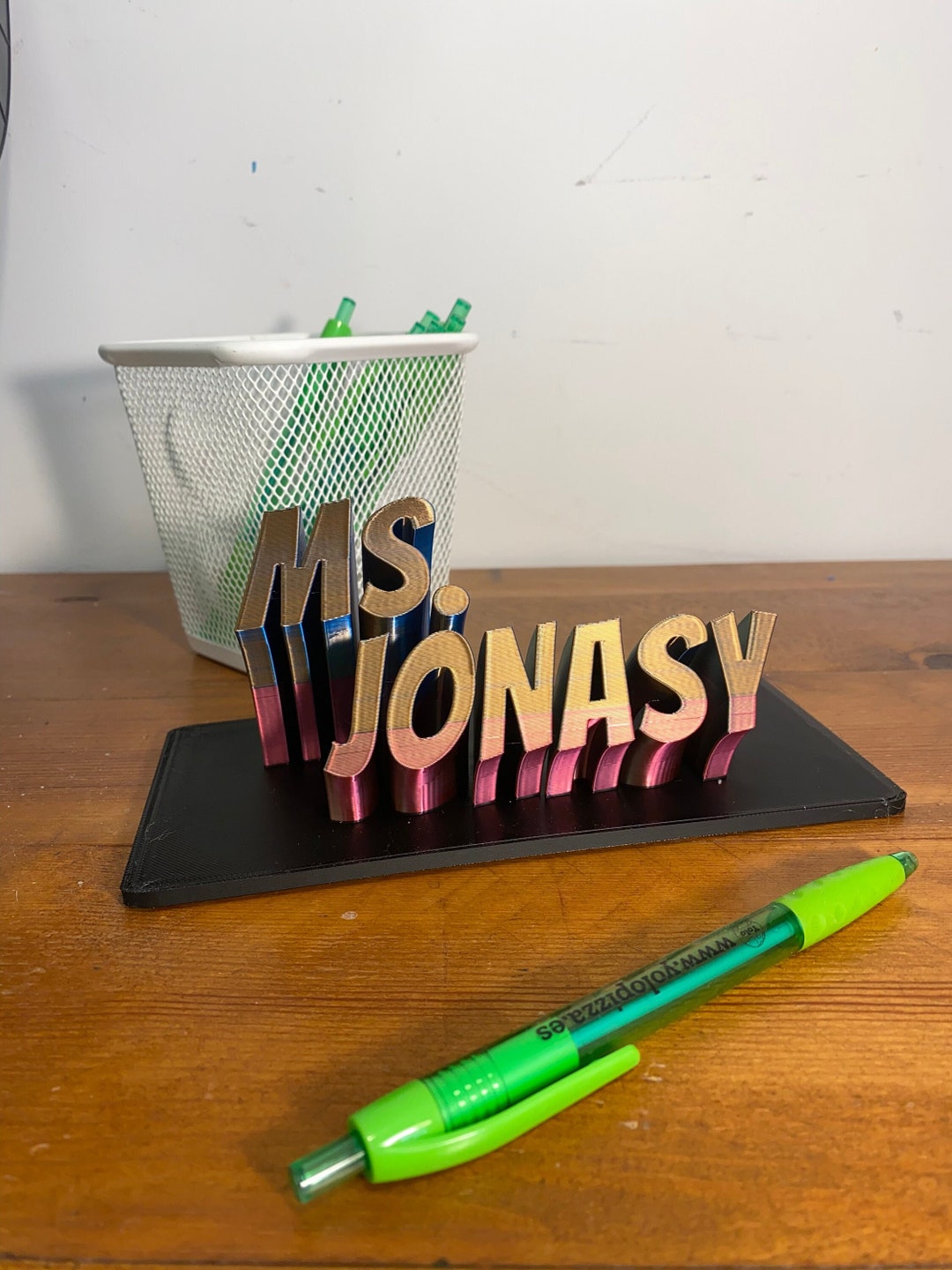 Personalized 3D Printed Name Plate: Modern Desk Sign - Etsy