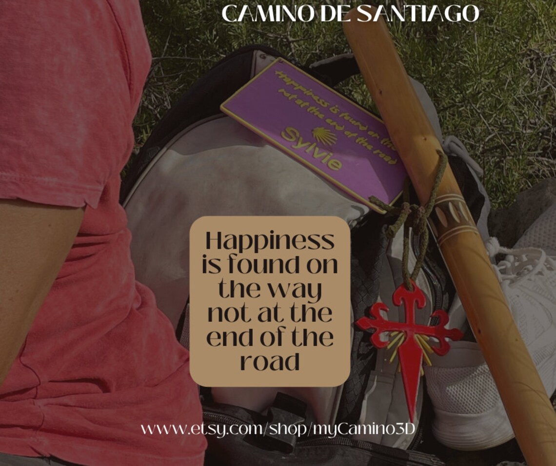 Camino De Santiago Cross and Shell Walking Stick Ornament - Etsy