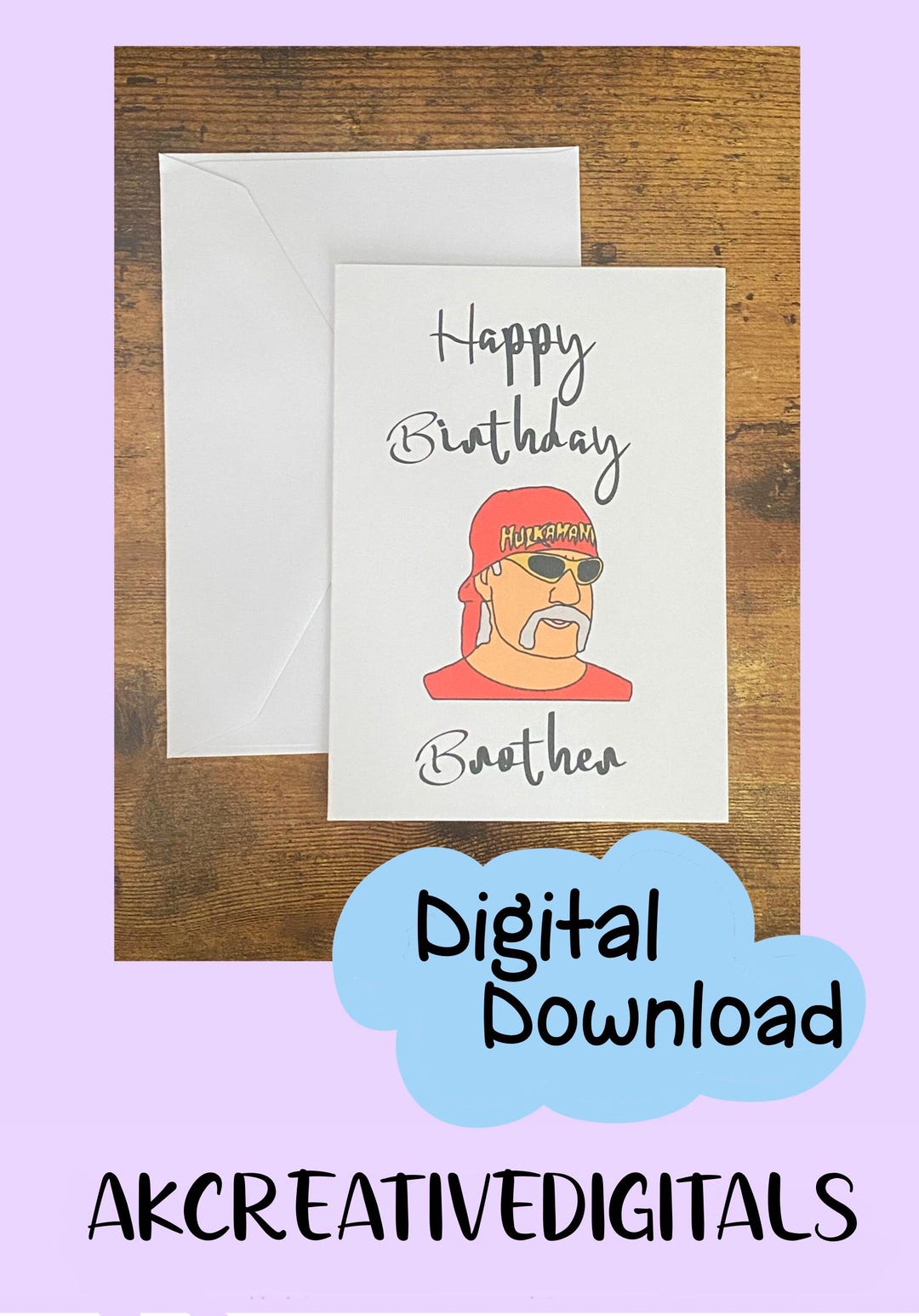 PRINTABLE Happy Birthday Wrestling Card, Occassion Cards, Cards for ...