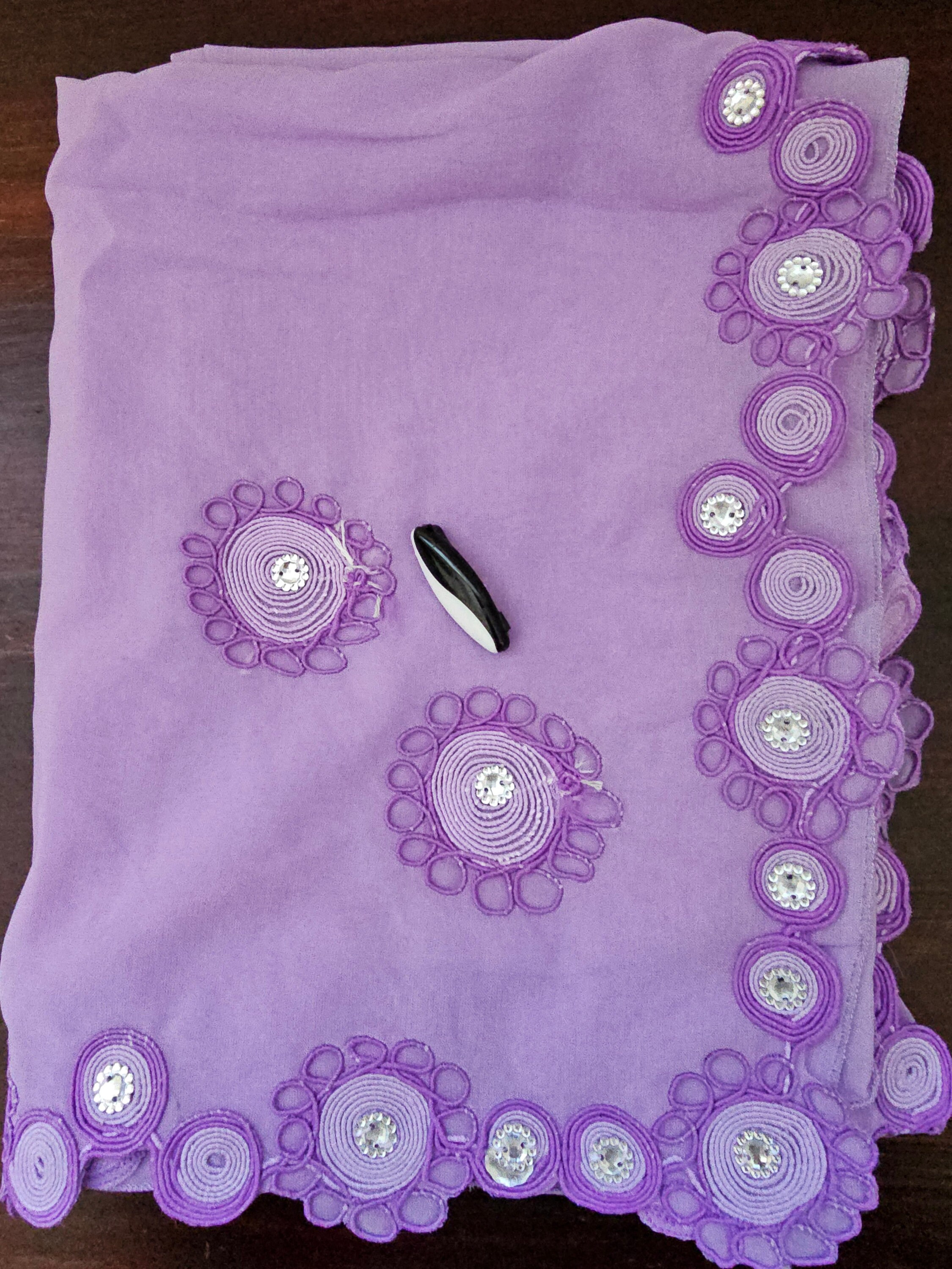 Eid Triangle Hijab Chiffon Embroidery With a Free Pin - Etsy