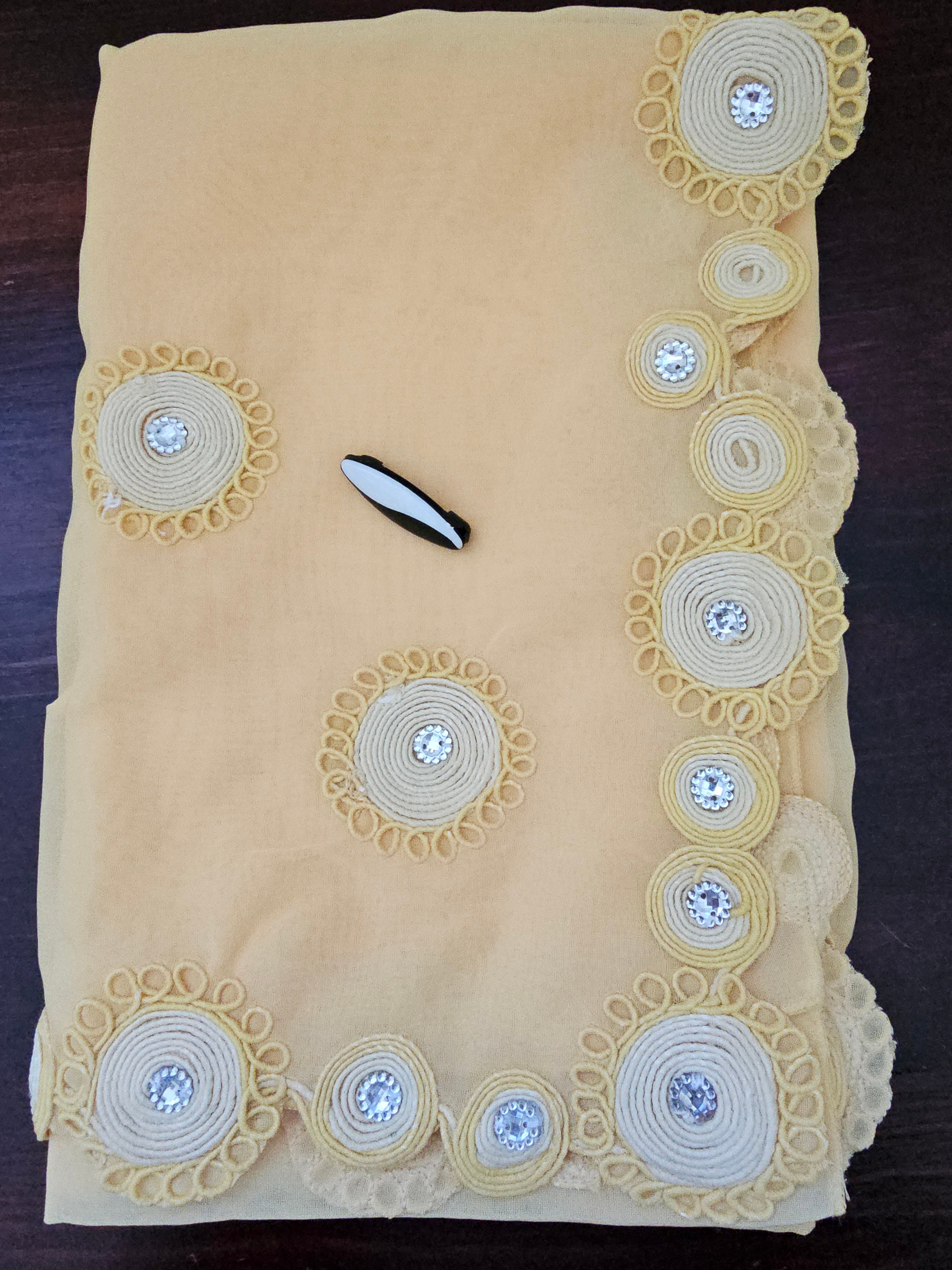 Eid Triangle Hijab Chiffon Embroidery With a Free Pin - Etsy
