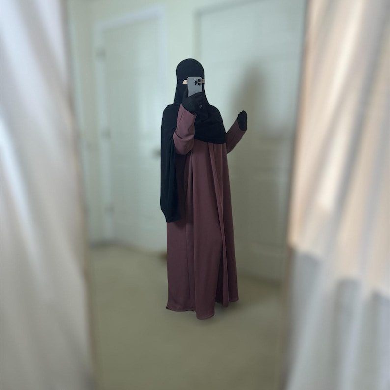 Nida Fabric Abaya: Saudi Style Front Zipper, Modest Sunnah Ramadan - Etsy