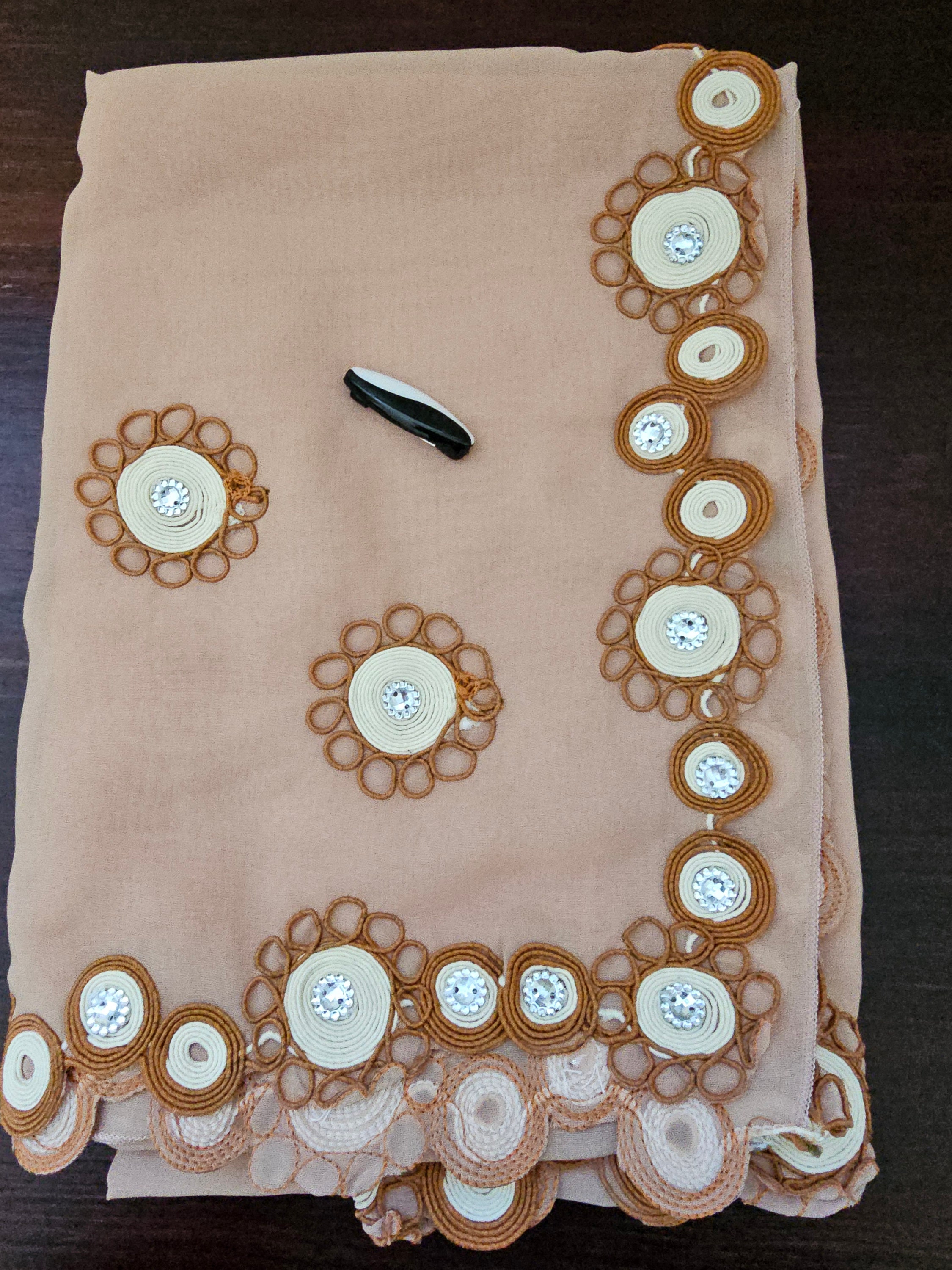 Eid Triangle Hijab Chiffon Embroidery With a Free Pin - Etsy