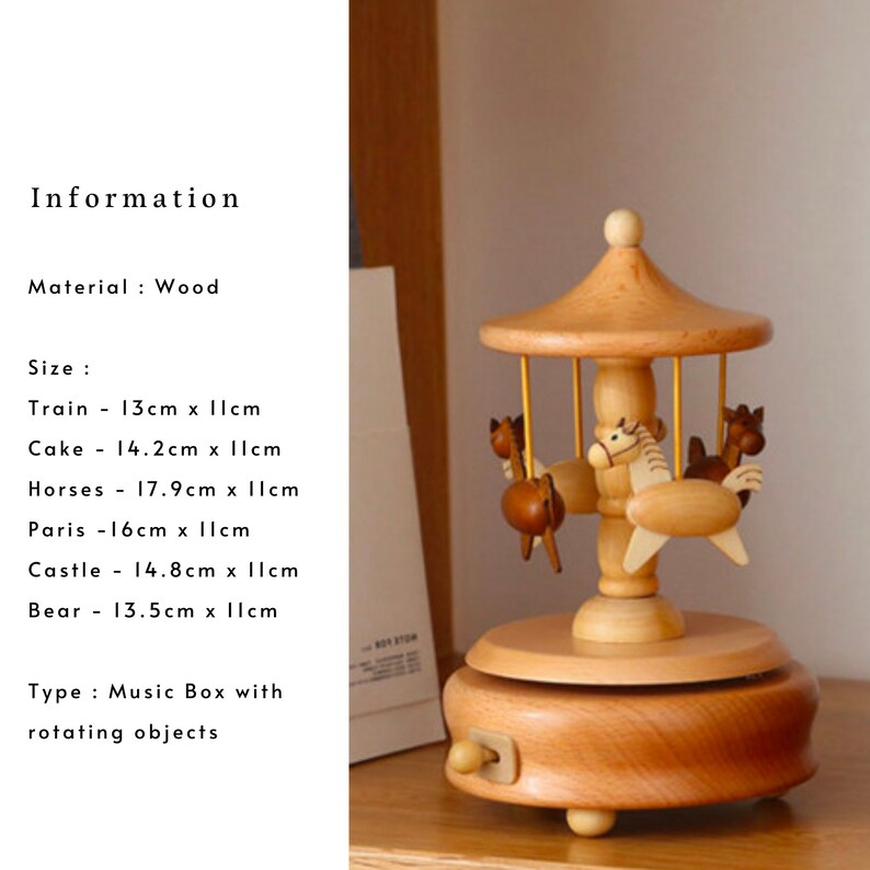 Mechanical Musical Box Wooden Music Box Home Decoration - Etsy