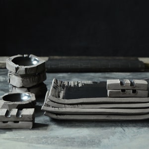 Chopstick Rest, Hashioki, Black Ceramic Chopstick Holder Set ...