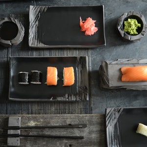 Chopstick Rest, Hashioki, Black Ceramic Chopstick Holder Set ...