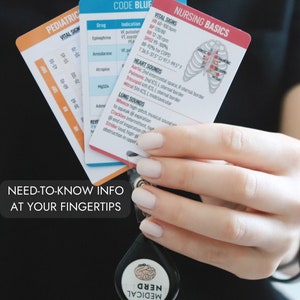 Nursing Reference Card Bundle - Perfect Gift for Nursing Students and ...
