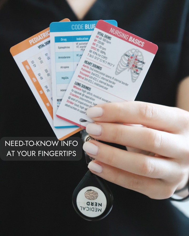 Nursing Reference Card Bundle Perfect Gift for Nursing - Etsy