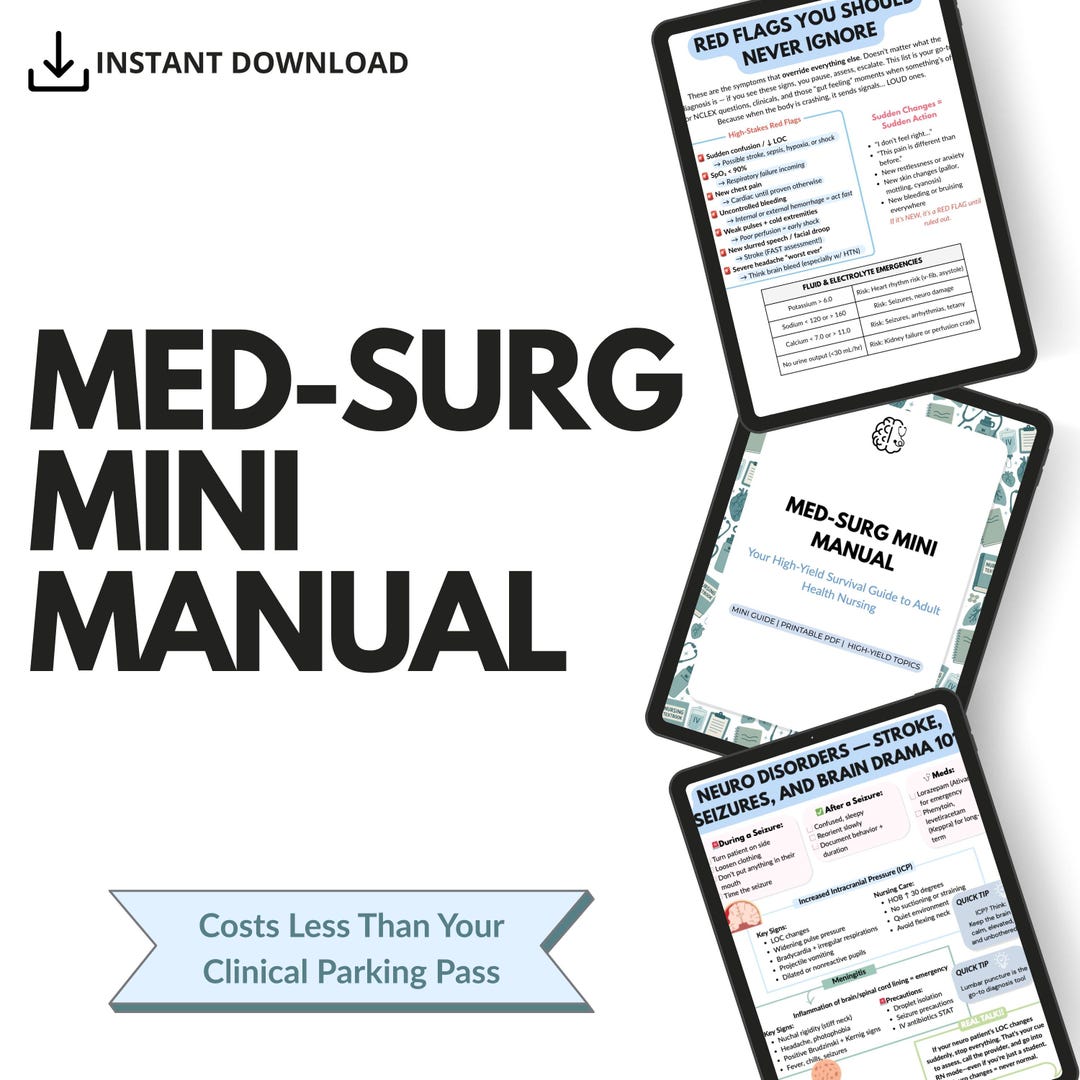 Med-surg Nursing Study Guide | Med-surg Ebook for Student Nurses 2025 ...