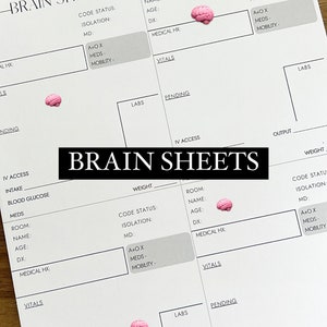 Nurse Brain Sheet - Perfect for New Grad Nurses on Medsurg and ED - Etsy