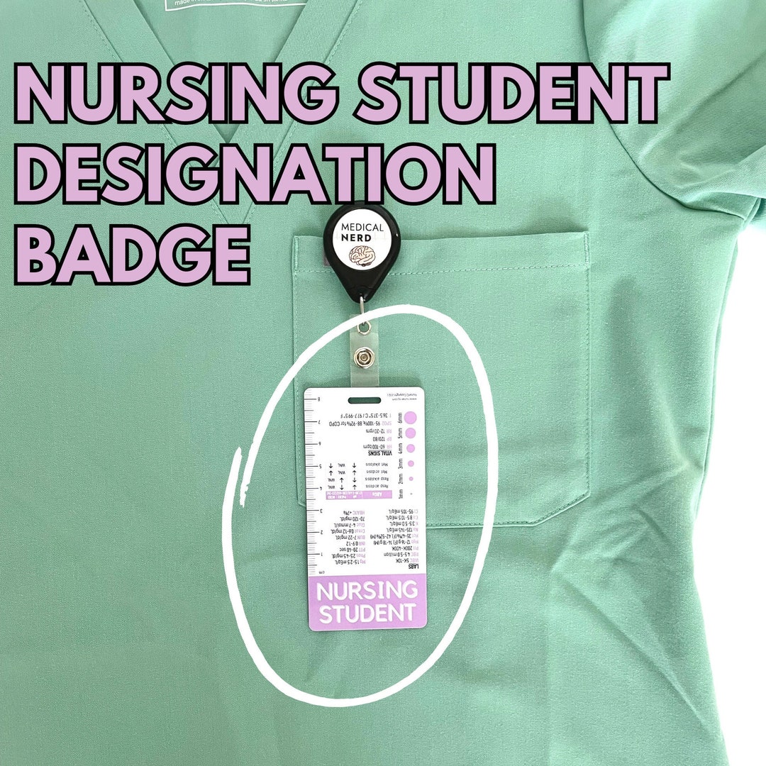Nursing Student Designation Badge Badge Buddy for Student Nurses ...