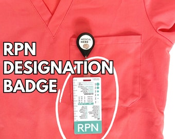 RN Designation Badge Registered Nurse Badge Buddy for Nurses, Attach to ...
