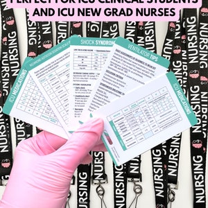 ICU Reference Card Bundle | for Nursing Students and New Grad Nurses in ...
