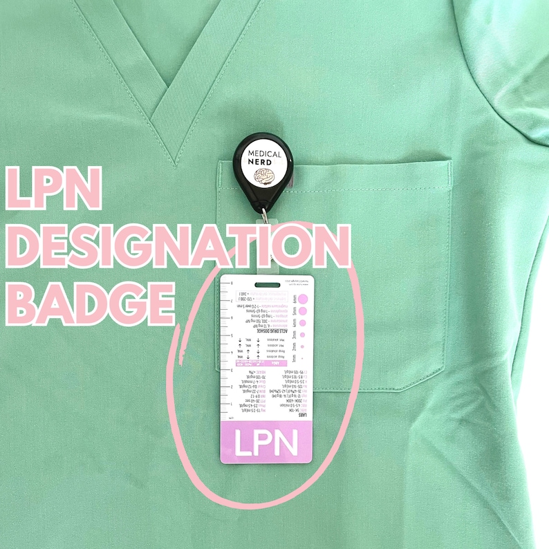 LPN Designation Badge - Licensed Practical Nurse Badge Buddy for Nurses ...