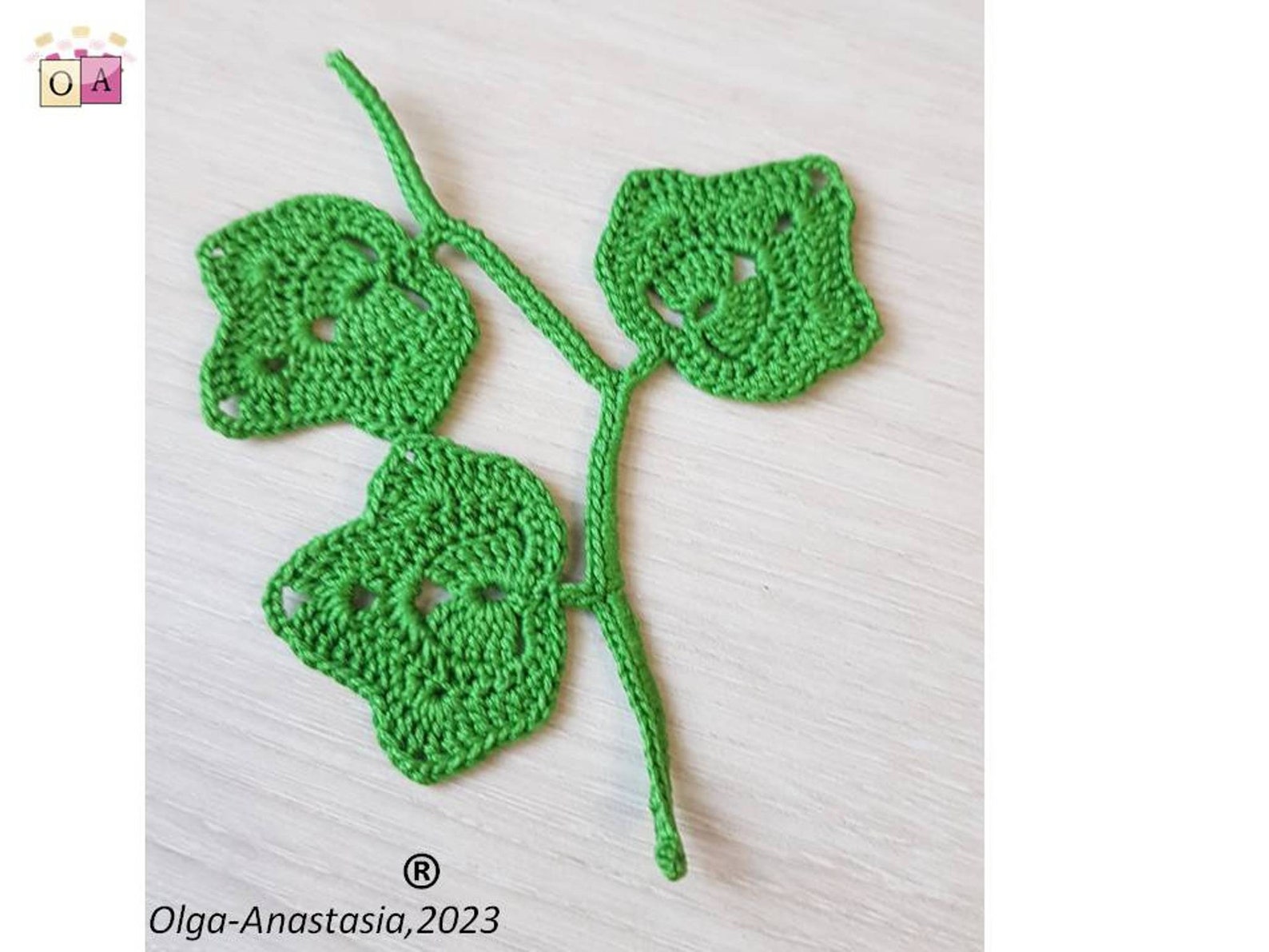 Crochet Ivy Branch Pattern: Irish Lace Leaf Applique (PDF Pattern) - Etsy