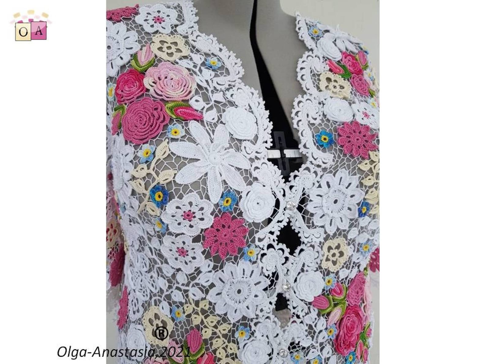 Crochet Cardigan Pattern Modern Irish Lace Wedding Crochet - Etsy