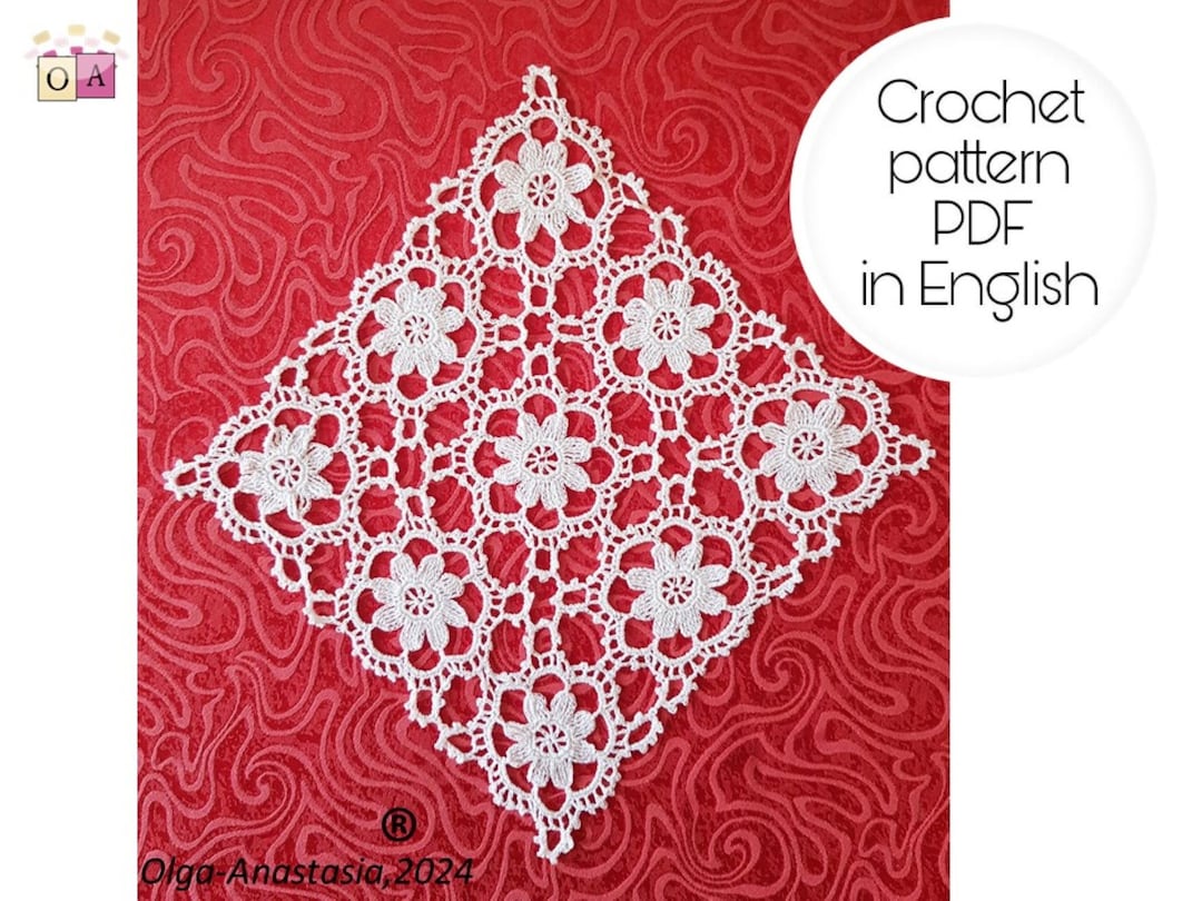 Willow Openwork Granny Square Crochet Holiday Decoration Tablecloth ...
