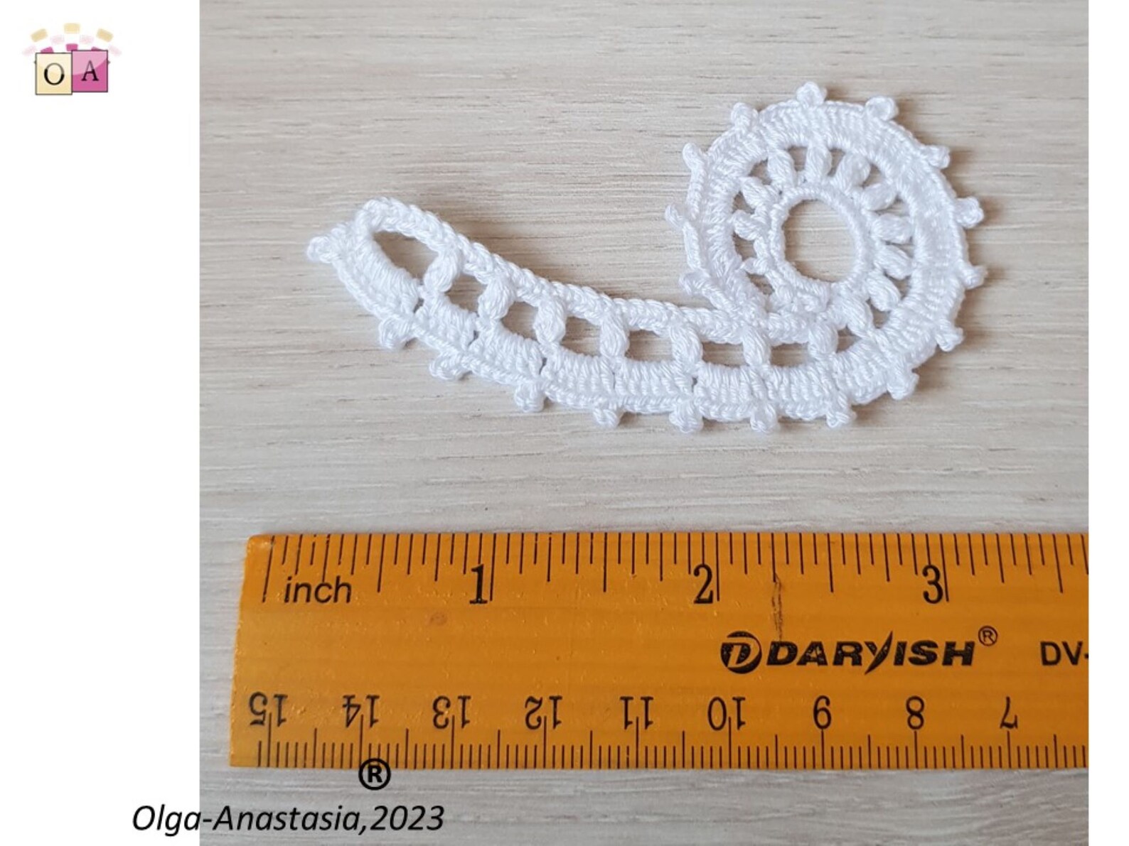 Irish Lace Crochet Scroll Motif Pattern (PDF Pattern) - Etsy