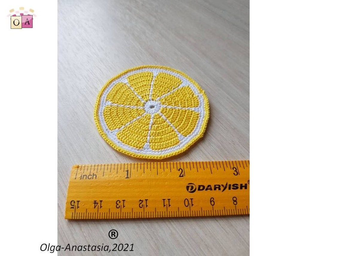 Crochet Lemon Slice Pattern: Irish Lace Motif (PDF Pattern) - Etsy