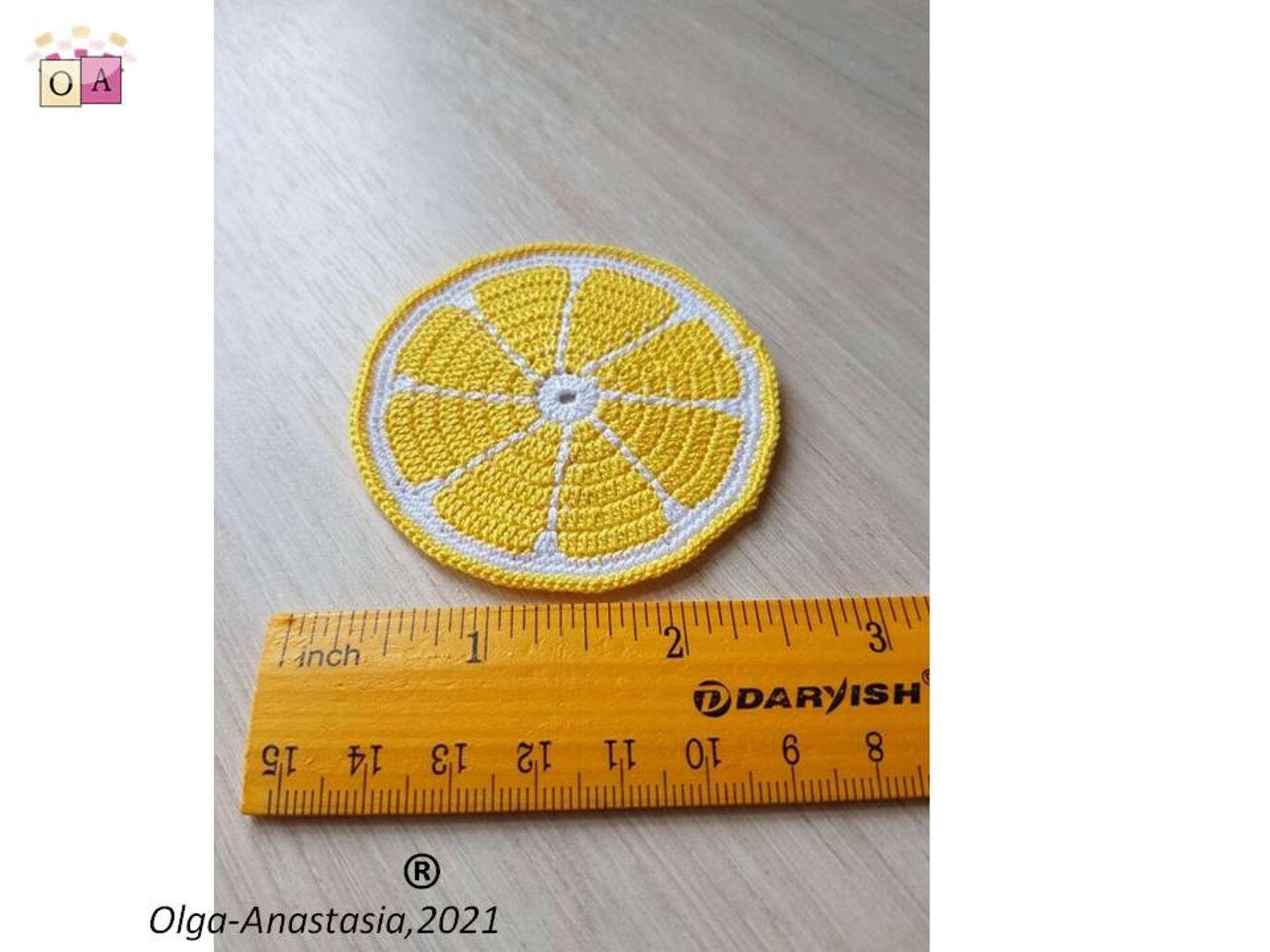 Crochet Lemon Slice Pattern: Irish Lace Motif (PDF Pattern) - Etsy