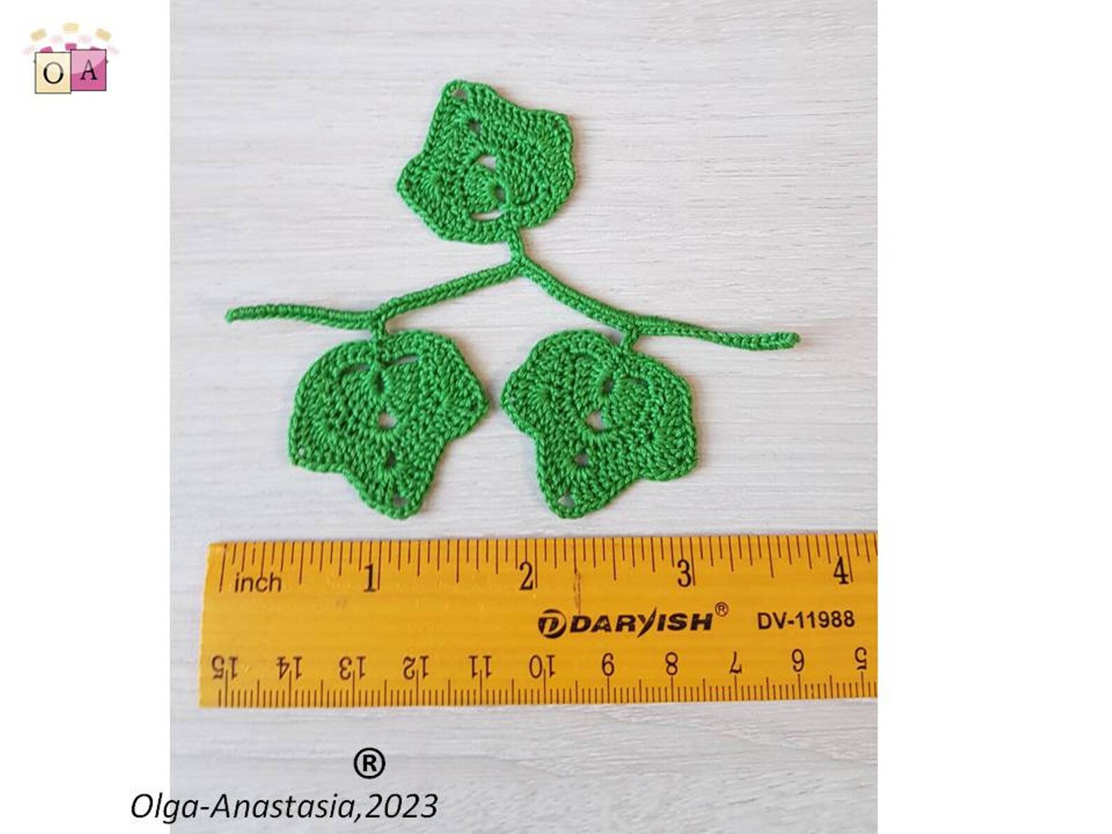Crochet Ivy Branch Pattern: Irish Lace Leaf Applique (PDF Pattern) - Etsy