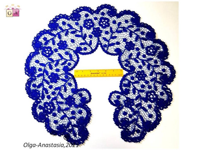 Antique Blue Irish Lace Collar - PDF Pattern - Etsy