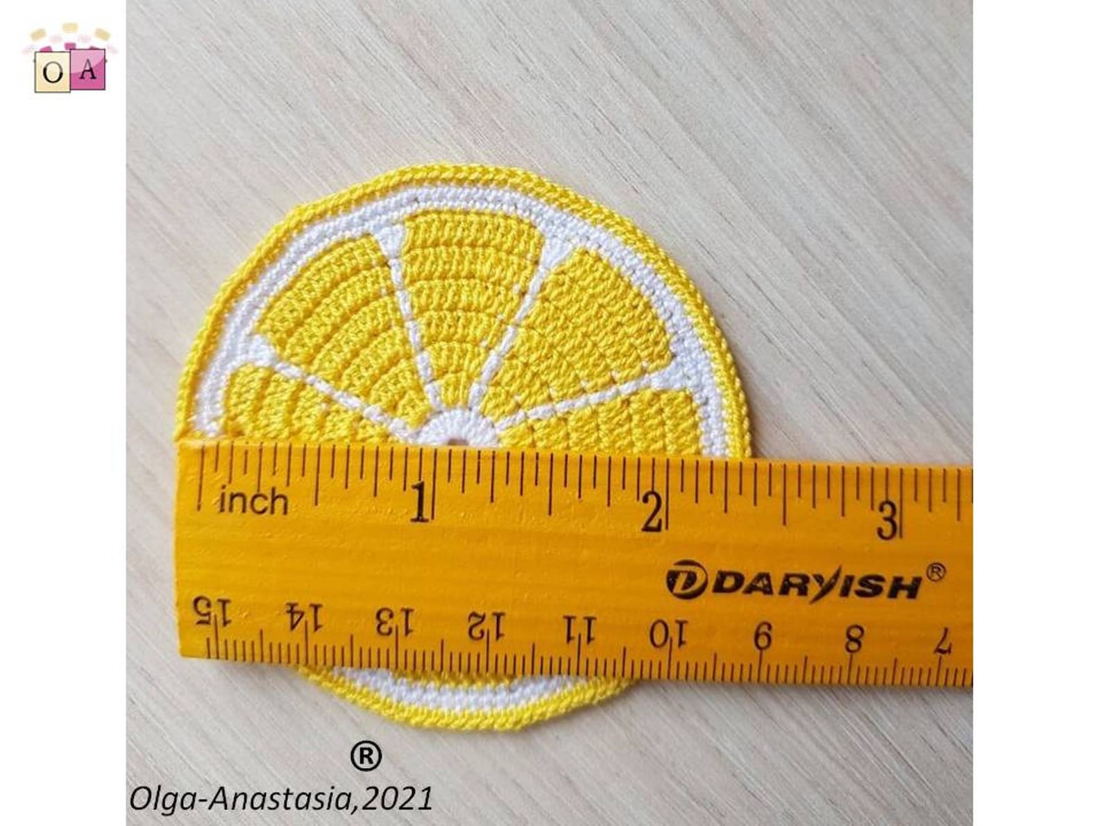 Lemon Slices crochet Pattern Irish Lace motif 3D Crochet Pattern ...