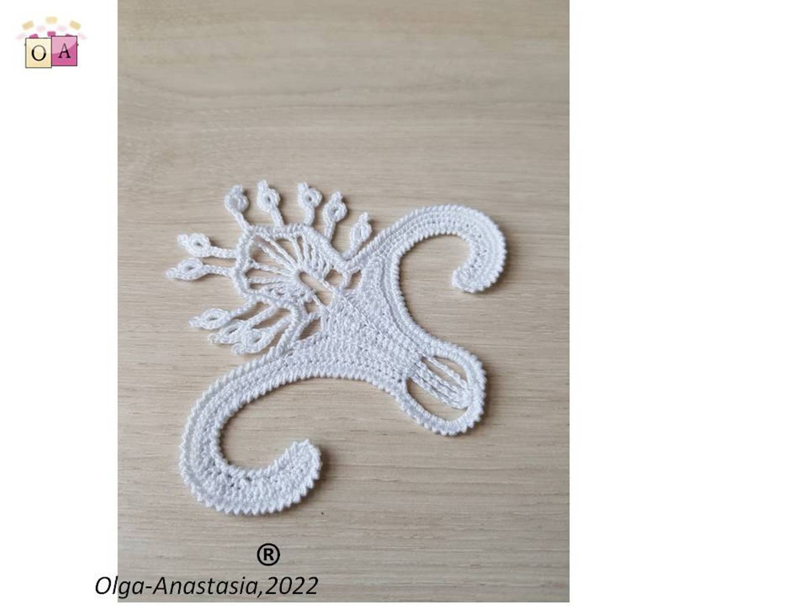 Antique Crown Scroll Crochet Pattern: Irish Lace Applique (PDF Pattern ...
