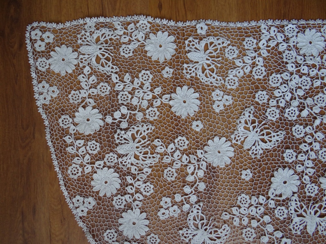 Irish Lace. Pattern Crochet Shawl White Pattern Crochet Cape - Etsy