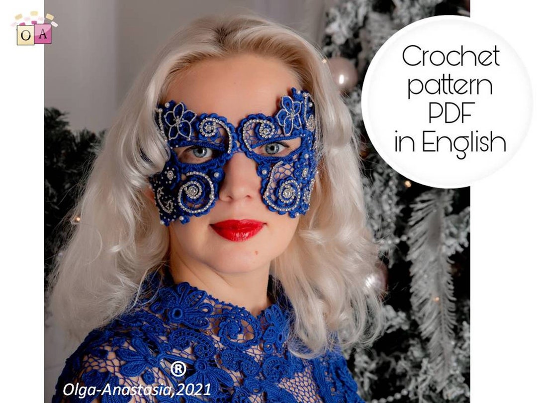 Crochet Halloween Mask Pattern: Irish Lace Masquerade (PDF Pattern) - Etsy