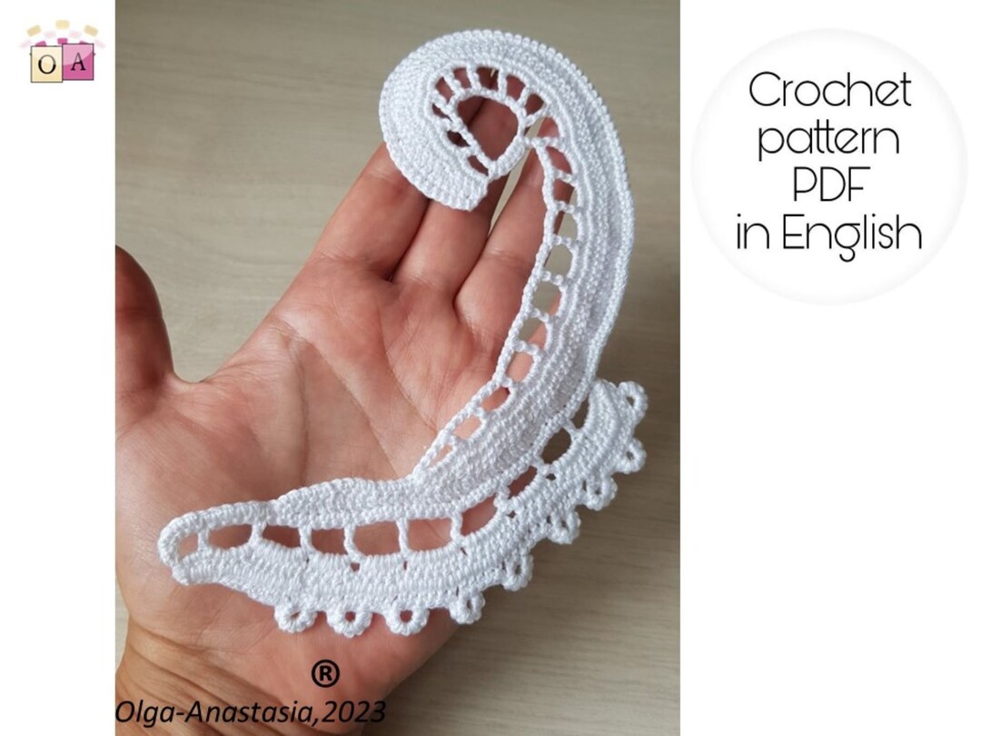 Scroll Motif Pattern for Irish Lace Crocheting crochet Applique Pattern ...