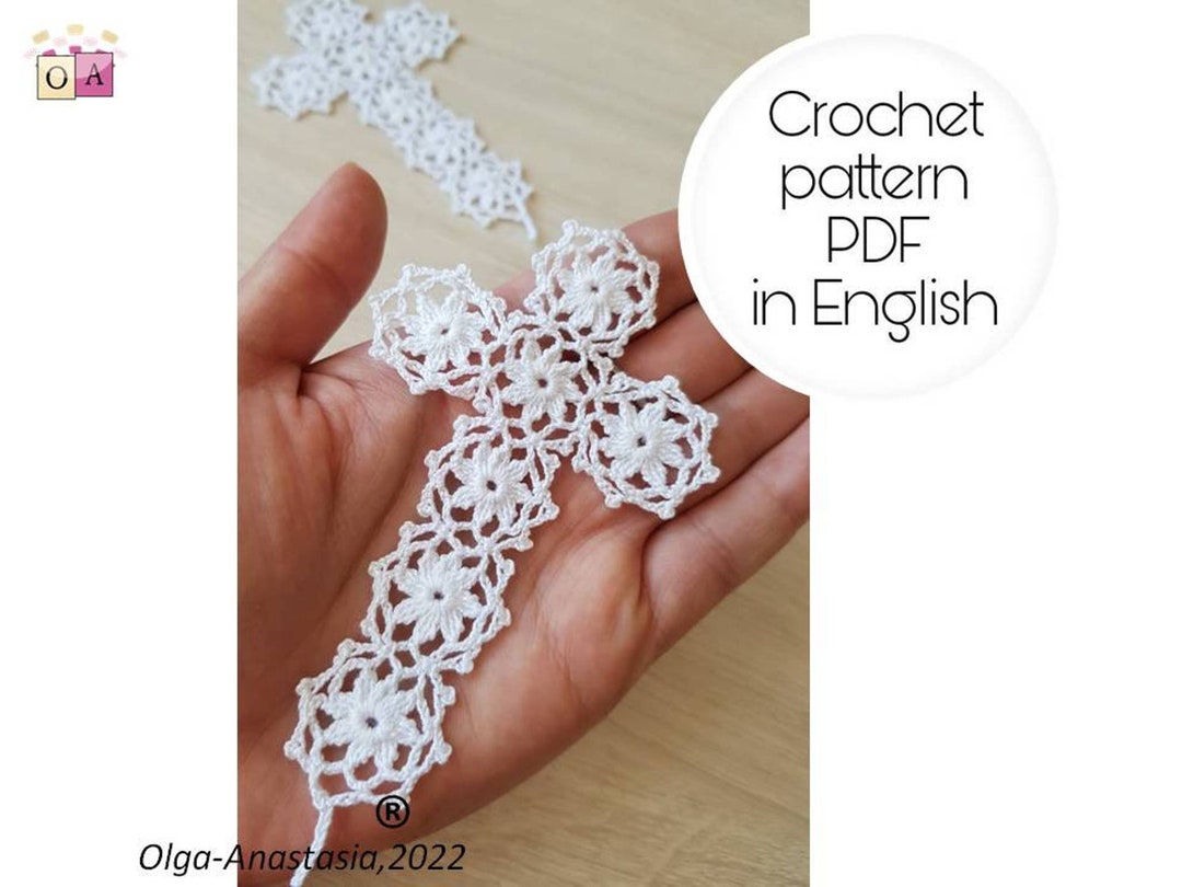 Crochet Cross Bookmark Pattern: Detailed Tutorial (PDF Pattern) - Etsy