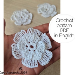 Irish Crochet Rose Pattern: Victorian Lace Motif (PDF Pattern) - Etsy